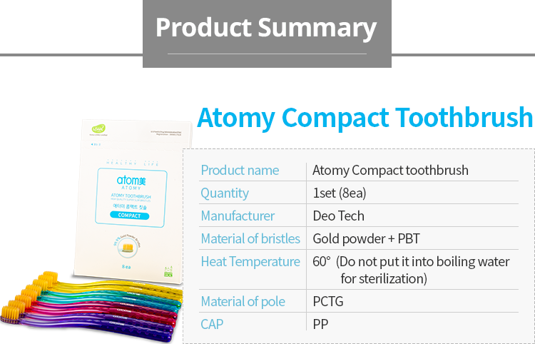 Compact Toothbrush (8ea) | Atomy Australia
