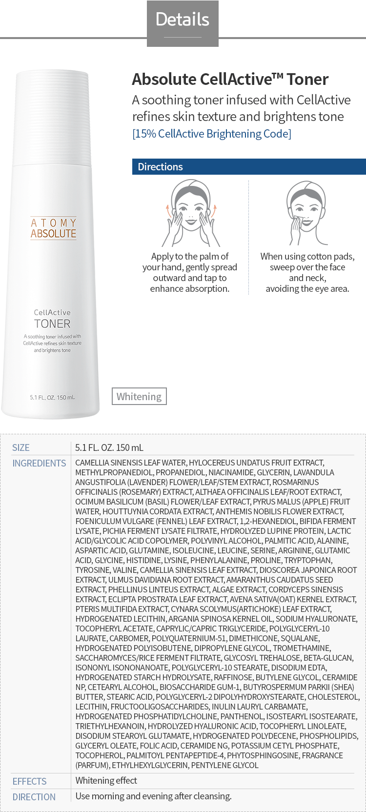 Atomy Absolute CellActive Toner *1EA | Atomy Malaysia