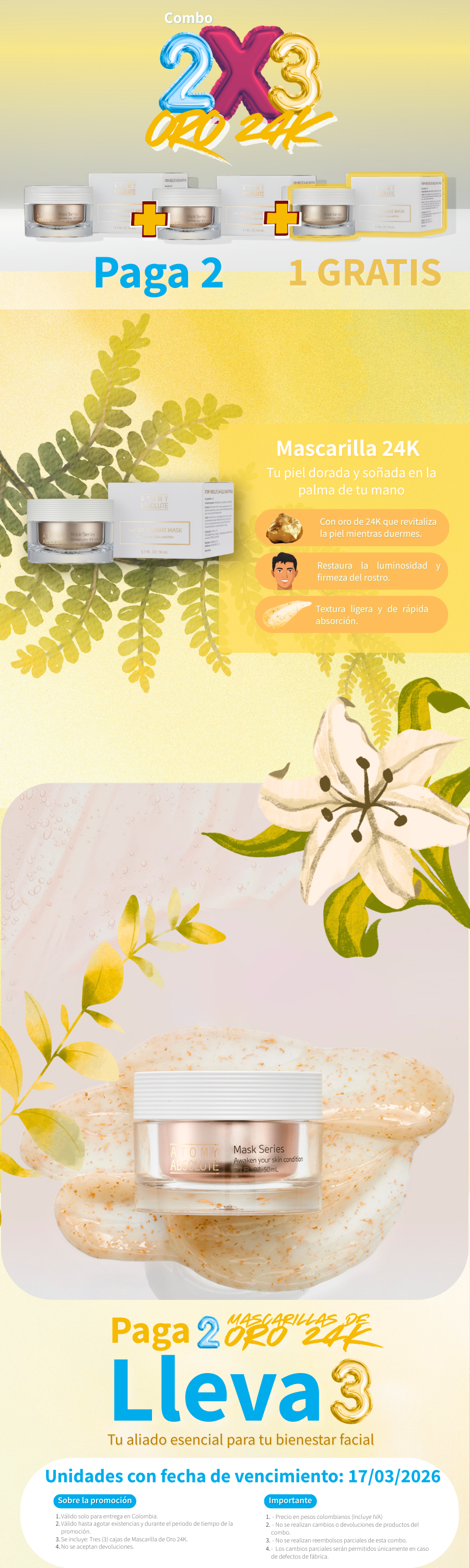 2 X 3 Absolute 24K | Atomy Colombia