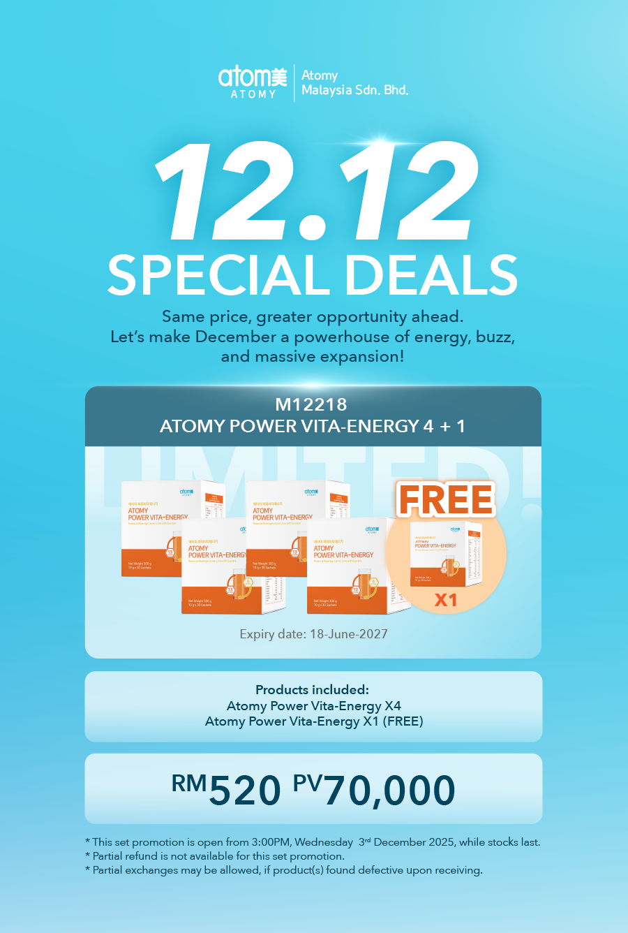 Atomy Power VITA-Energy 4 + 1 | Atomy Malaysia